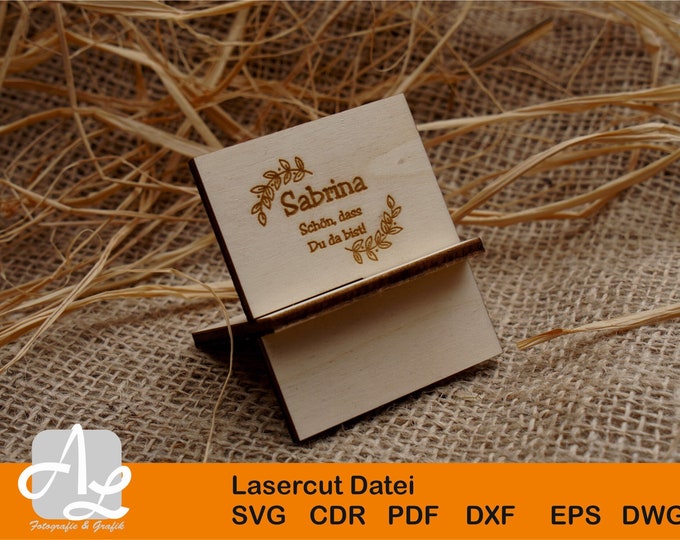 Lasercut Laser Cut File Holder for Seat Tickets Place Tickets Wedding ...