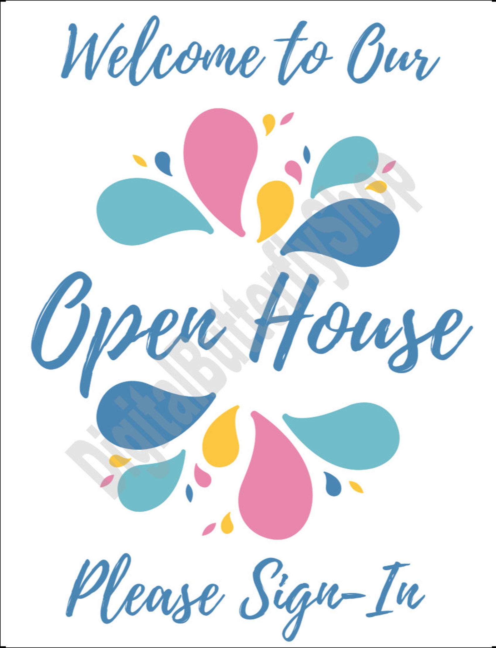 Real Estate Open House Sign, Open House Sign-in, Open House Survey ...