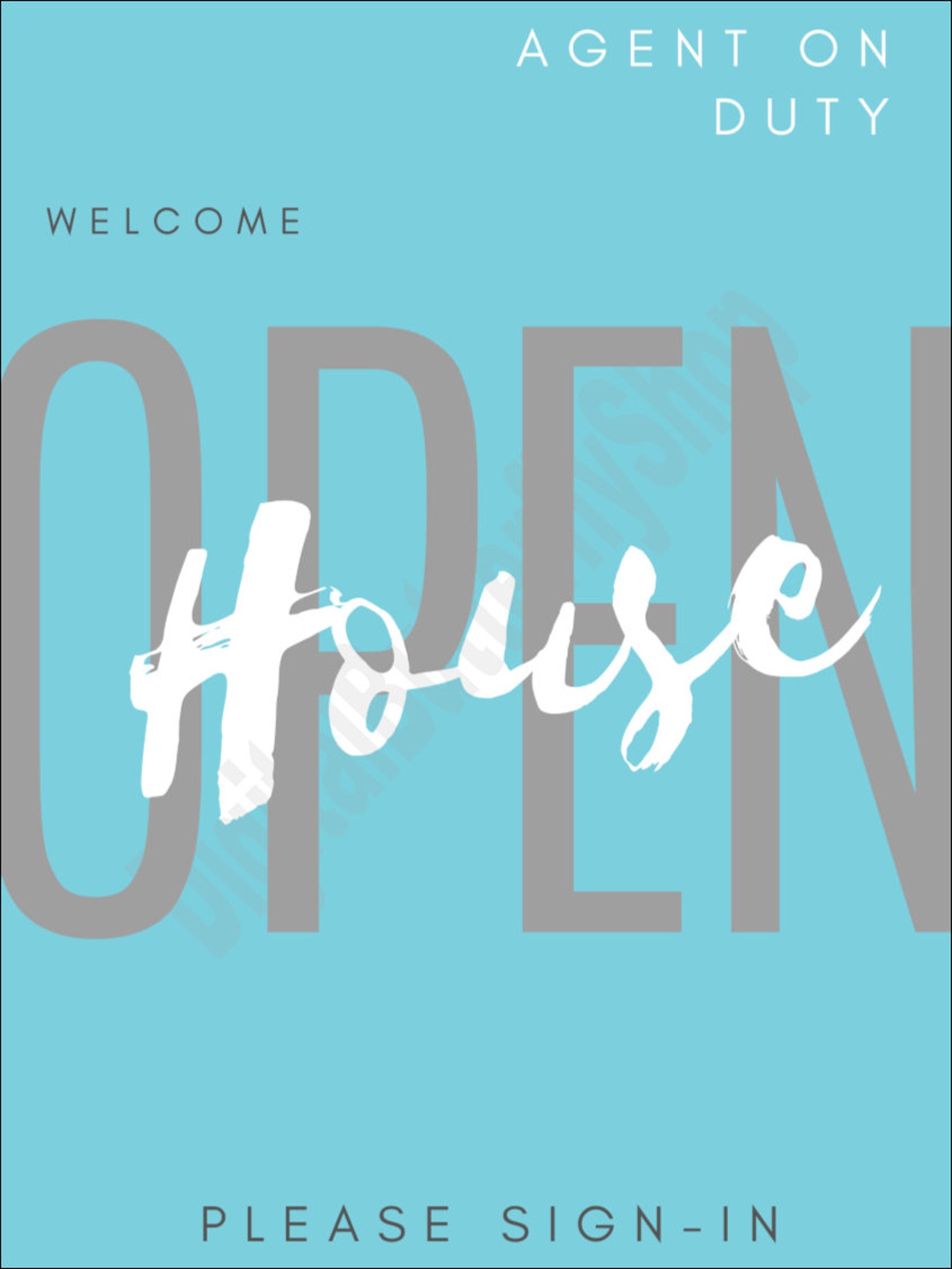 Real Estate Open House Sign, Digital Download, Printable Sign, Realtor ...
