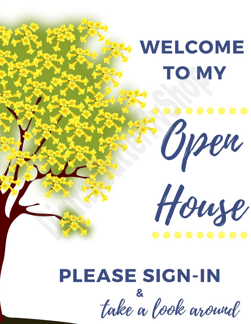 Real Estate Open House Sign, Open House Sign-in, Open House Survey ...