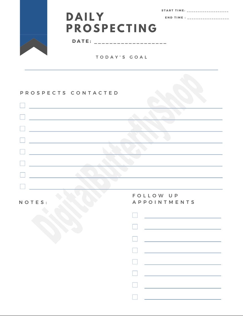 Real Estate Checklist * Daily Prospecting * Digital Download * - Etsy