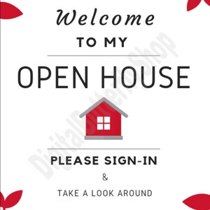 Real Estate Open House Sign, Open House Sign-in, Open House Survey ...