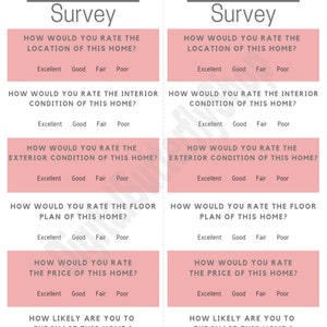 Real Estate * Open House Survey * Digital Download - Etsy