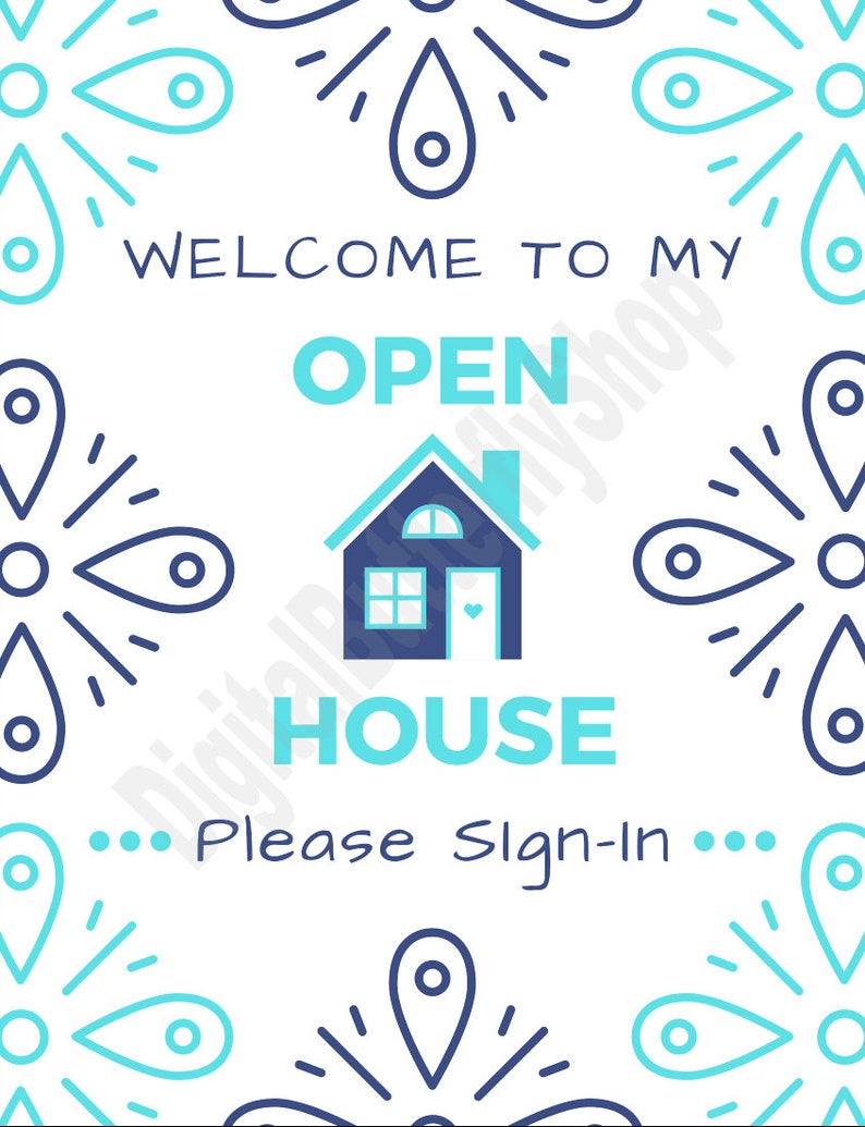 Real Estate Open House Sign, Open House Sign-in, Open House Survey ...