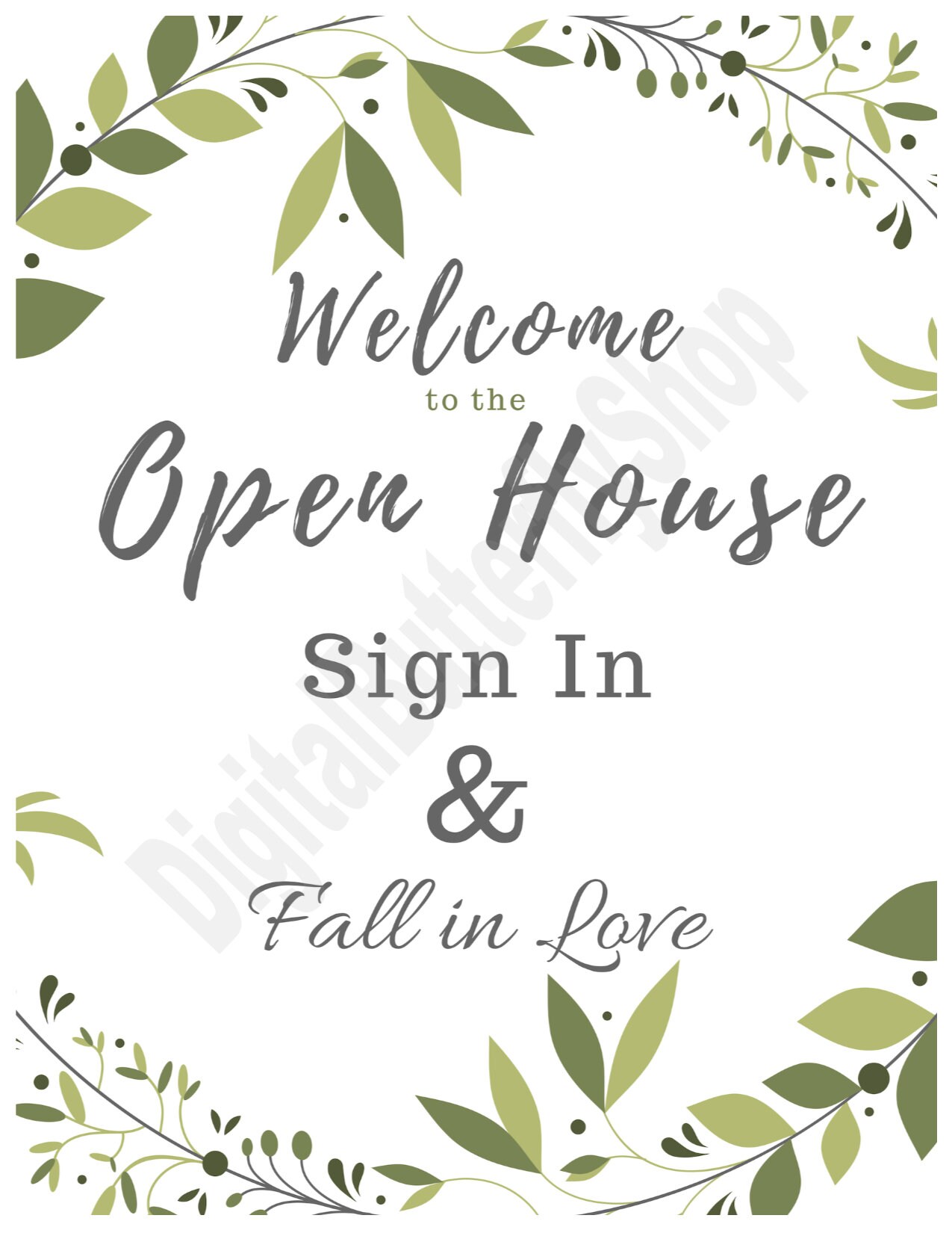 Real Estate Open House Sign, Open House Sign-in, Open House Survey ...
