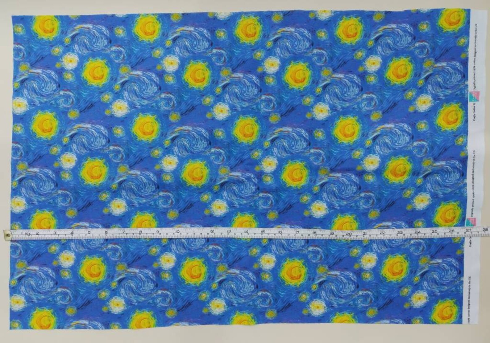 Van Gogh Fabric Starry Night Material Cotton Fabric by the - Etsy