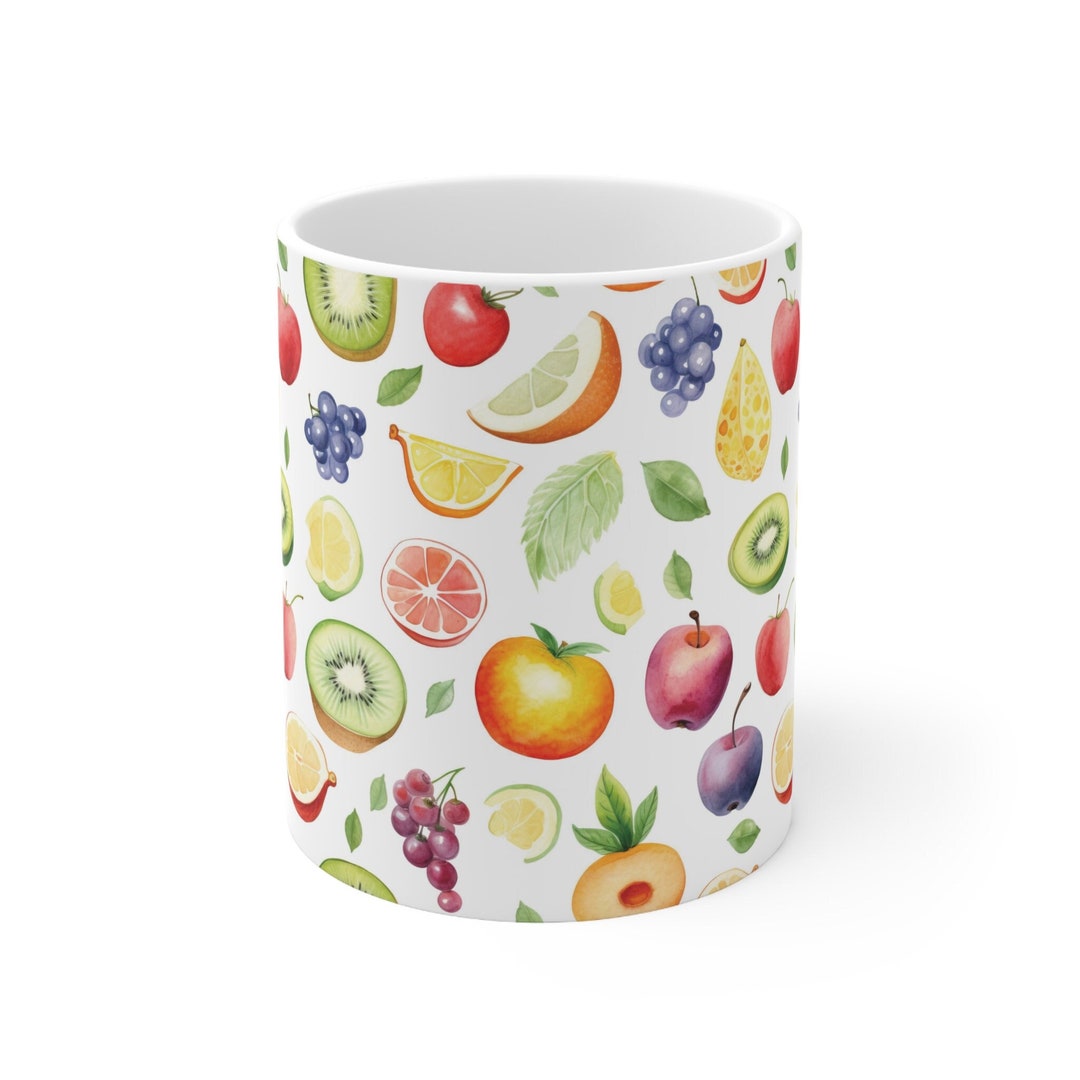 Colorful Assorted Watercolor Fruits Mug - Etsy