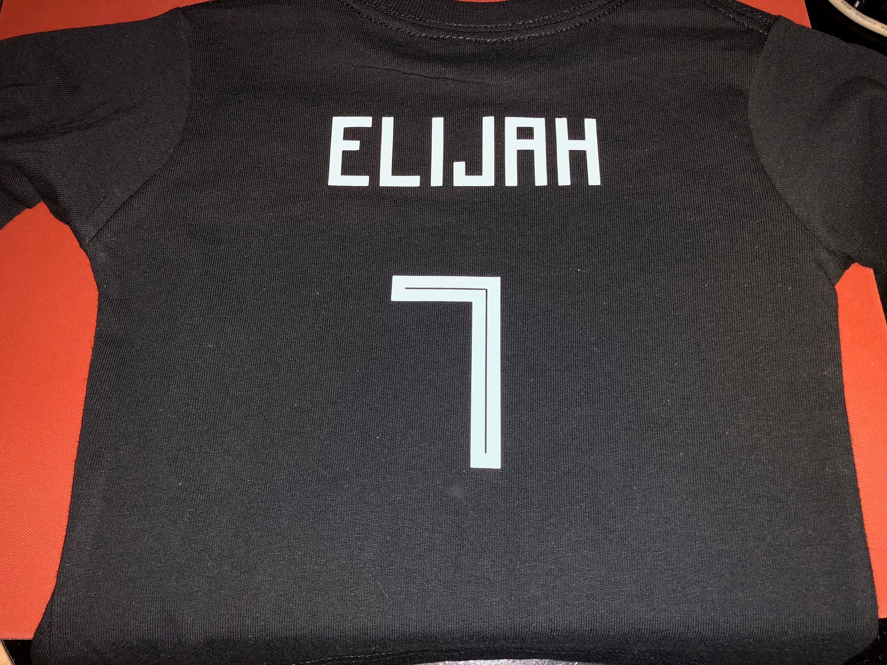 Custom Name Number on Jersey Shirt Sports Font Nameset Patches. Vinyl ...