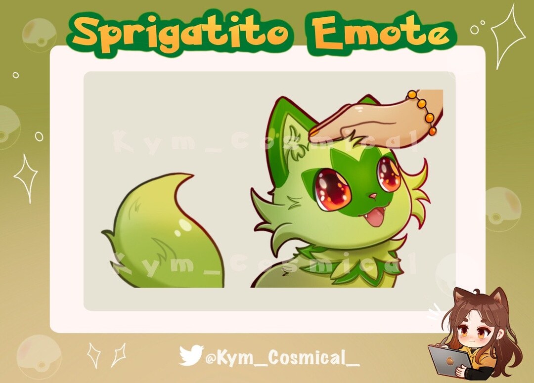 Sprigatito Emote - Etsy