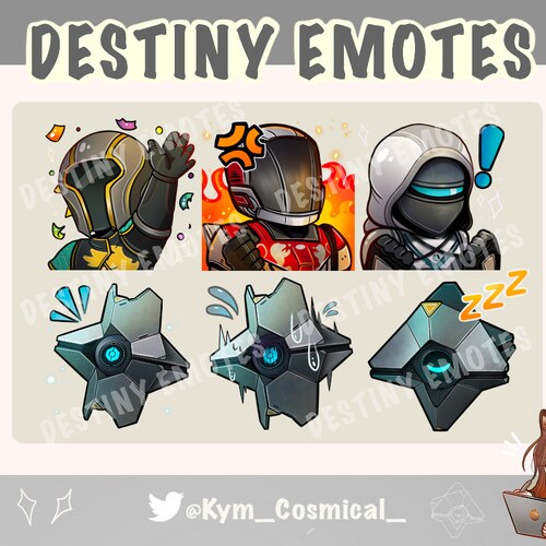 Destiny 2 5 Premade Emote Pack for Twitch Discord - Etsy