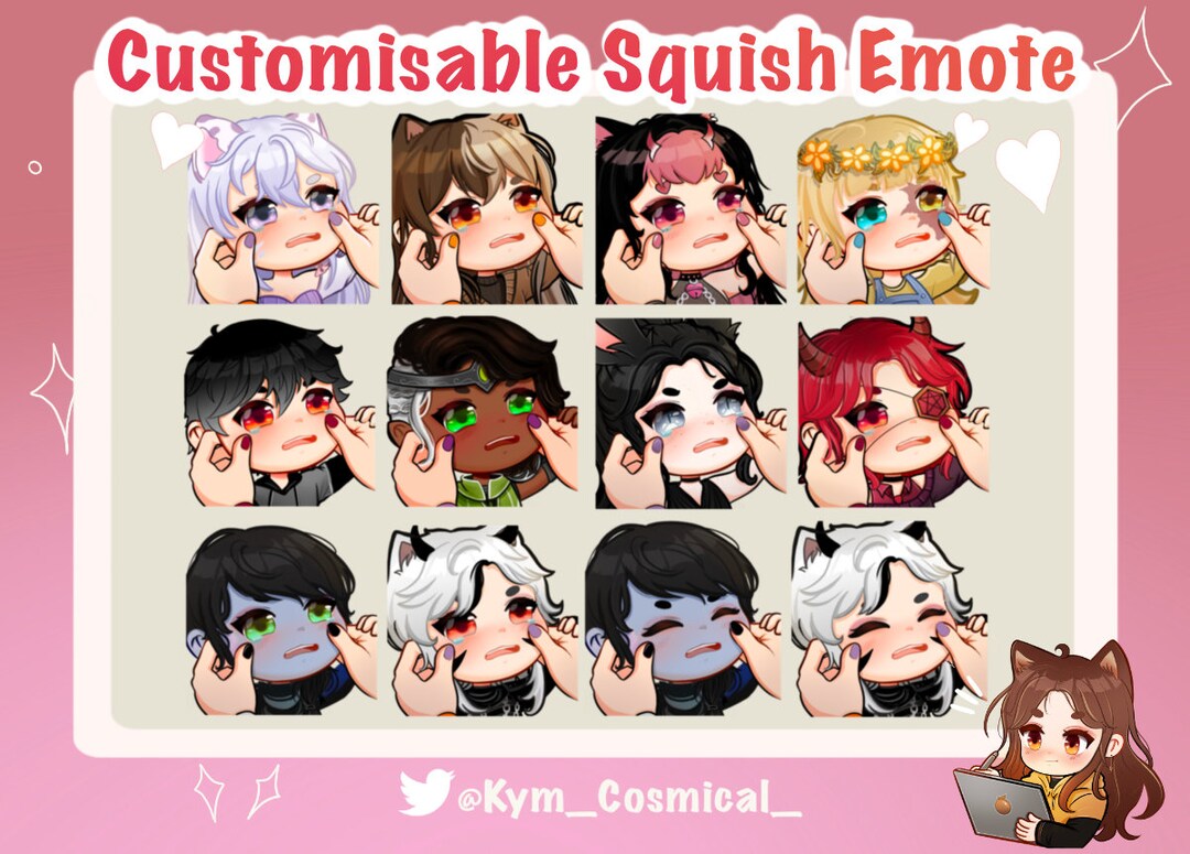 Customisable Squish Emote - Etsy