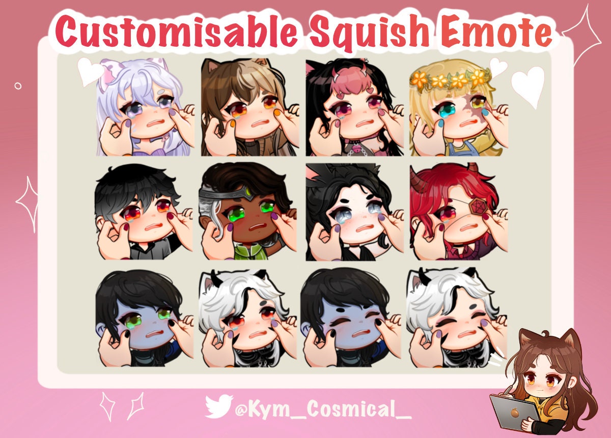 Customisable Squish Emote - Etsy