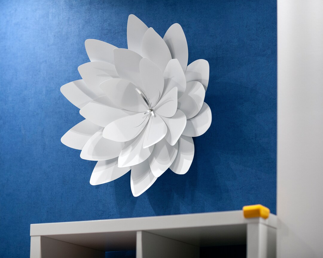 Lotus Flower Wall Clock, Modern 3D Decor, Metal Art - Etsy