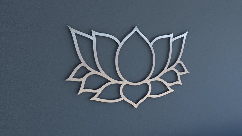 Lotus flower CNC Wall Decor Stainless Steel decor Home | Etsy