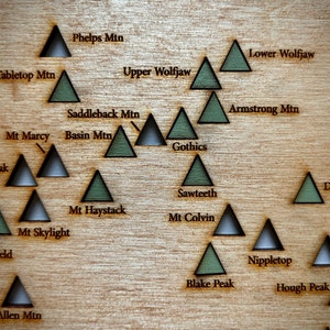 Adirondack High Peaks Map ADK 46 Adirondack Mountains Peak Bagging Map ...