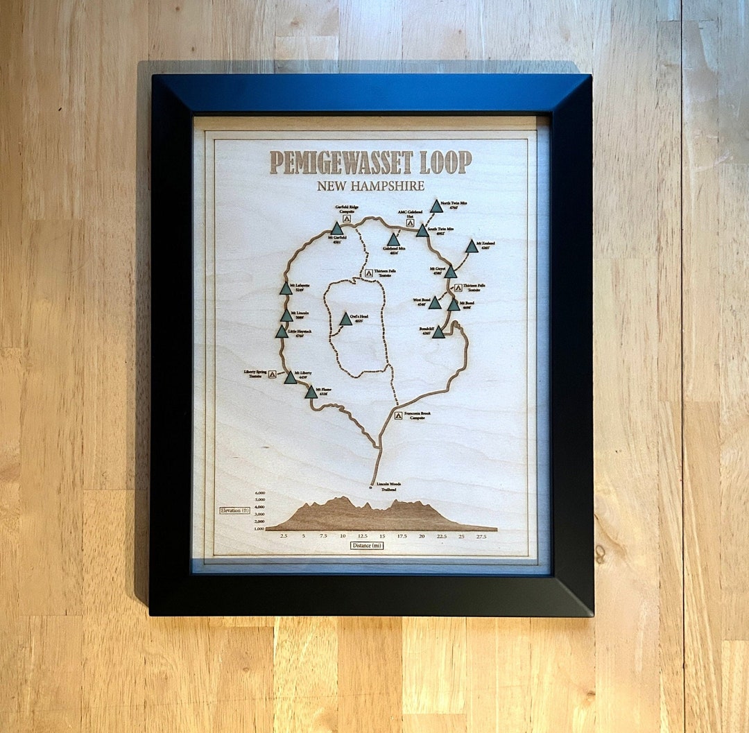 Pemi Loop Map | White Mountains | New Hampshire 48 | NH48 | 4000 ...