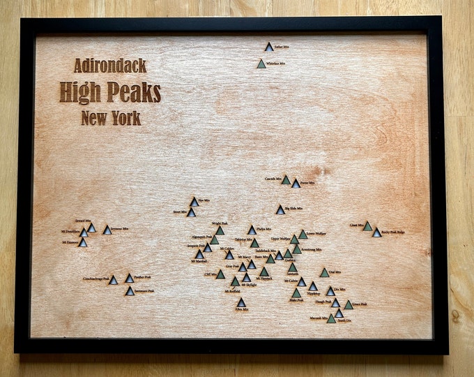 Adirondack High Peaks Map | ADK 46 | Adirondack Mountains Peak Bagging ...