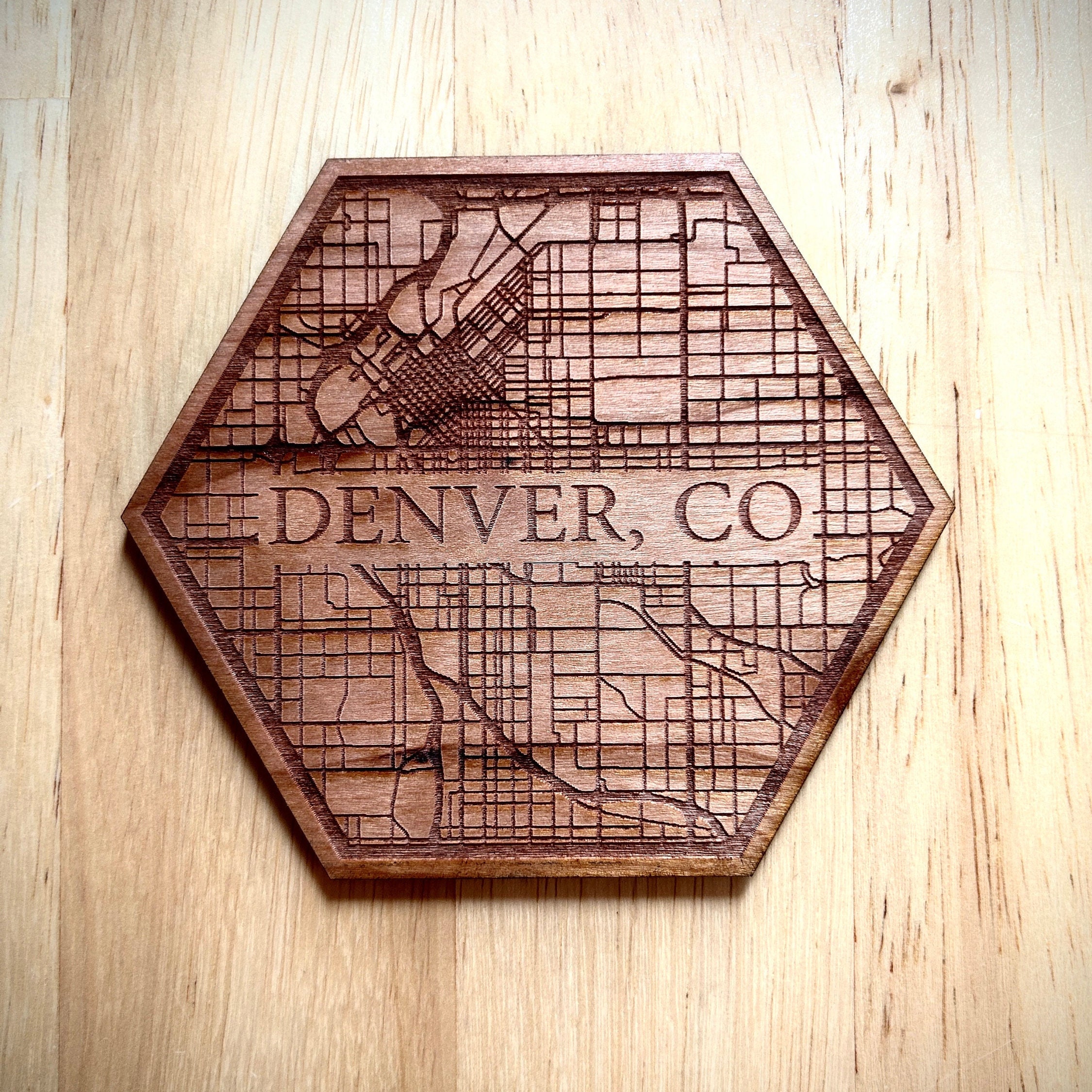 Custom Map 4 Coaster Set, Any Combination of 4 Cities Custom Coaster ...