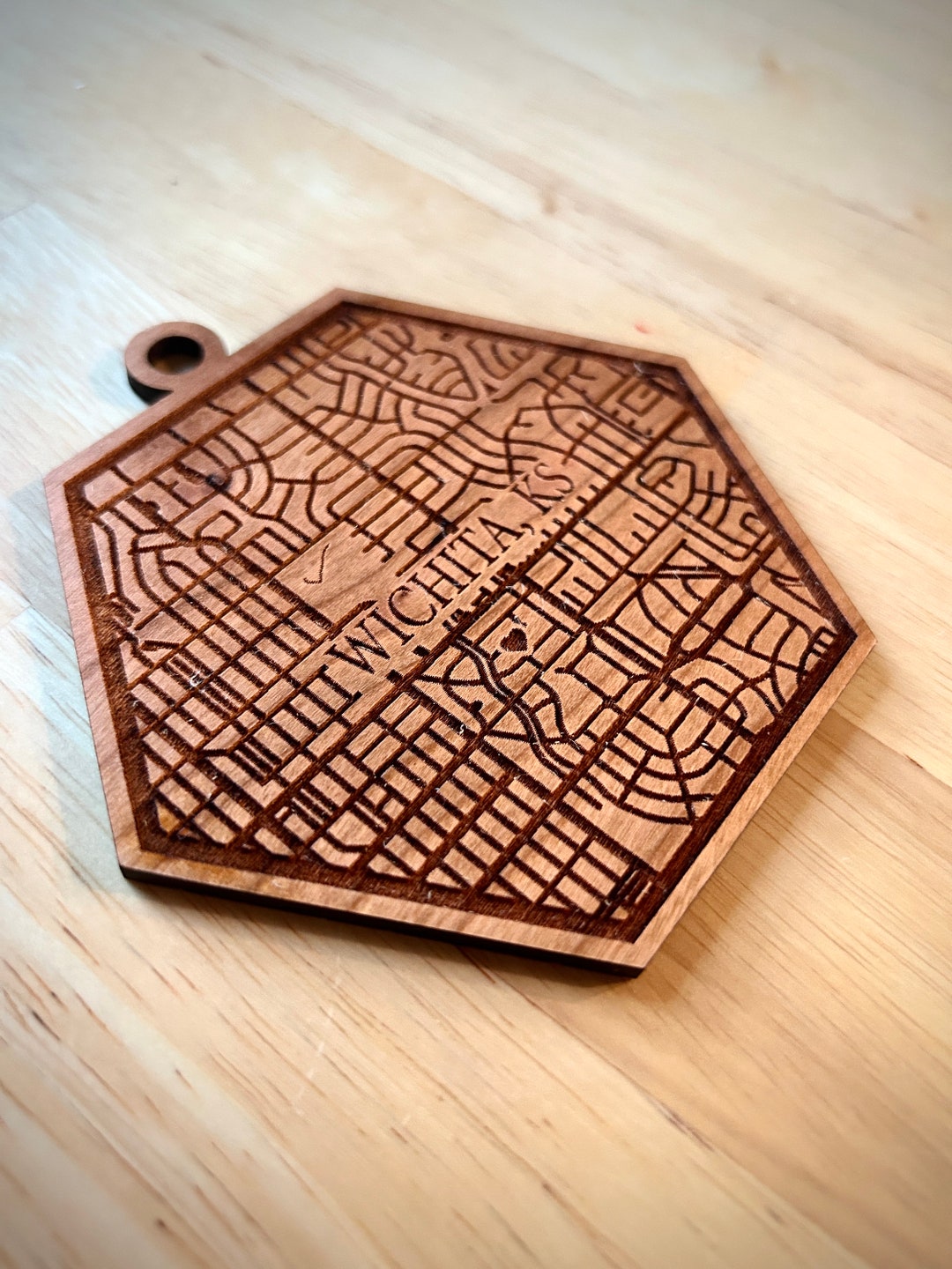 Custom Map Ornament, Any City in the World Christmas Gift Laser Cut ...