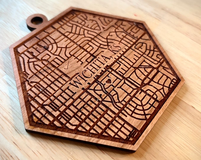 Custom Map Ornament, Any City in the World | Christmas Gift | Laser Cut ...
