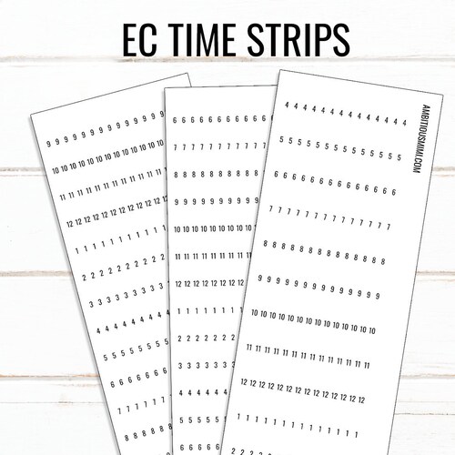 Time Strips Planner Stickers for Plum Paper Planner Time | Etsy