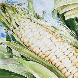 Corn Original Watercolor Paintings Handmade - Etsy