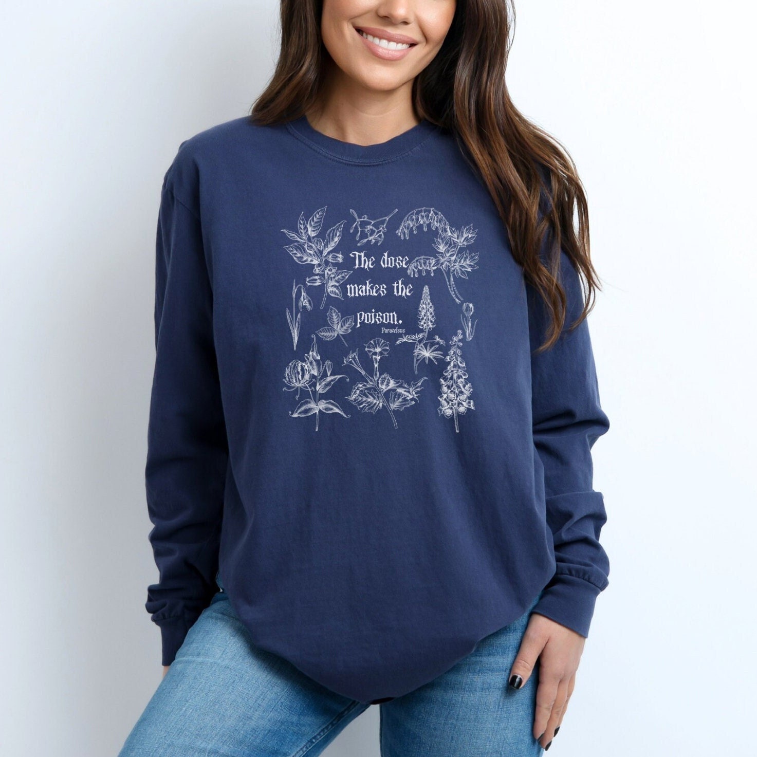 Botanical Long Sleeve Tee, Poisonous Plants T-shirt, Garden Witch Tee ...