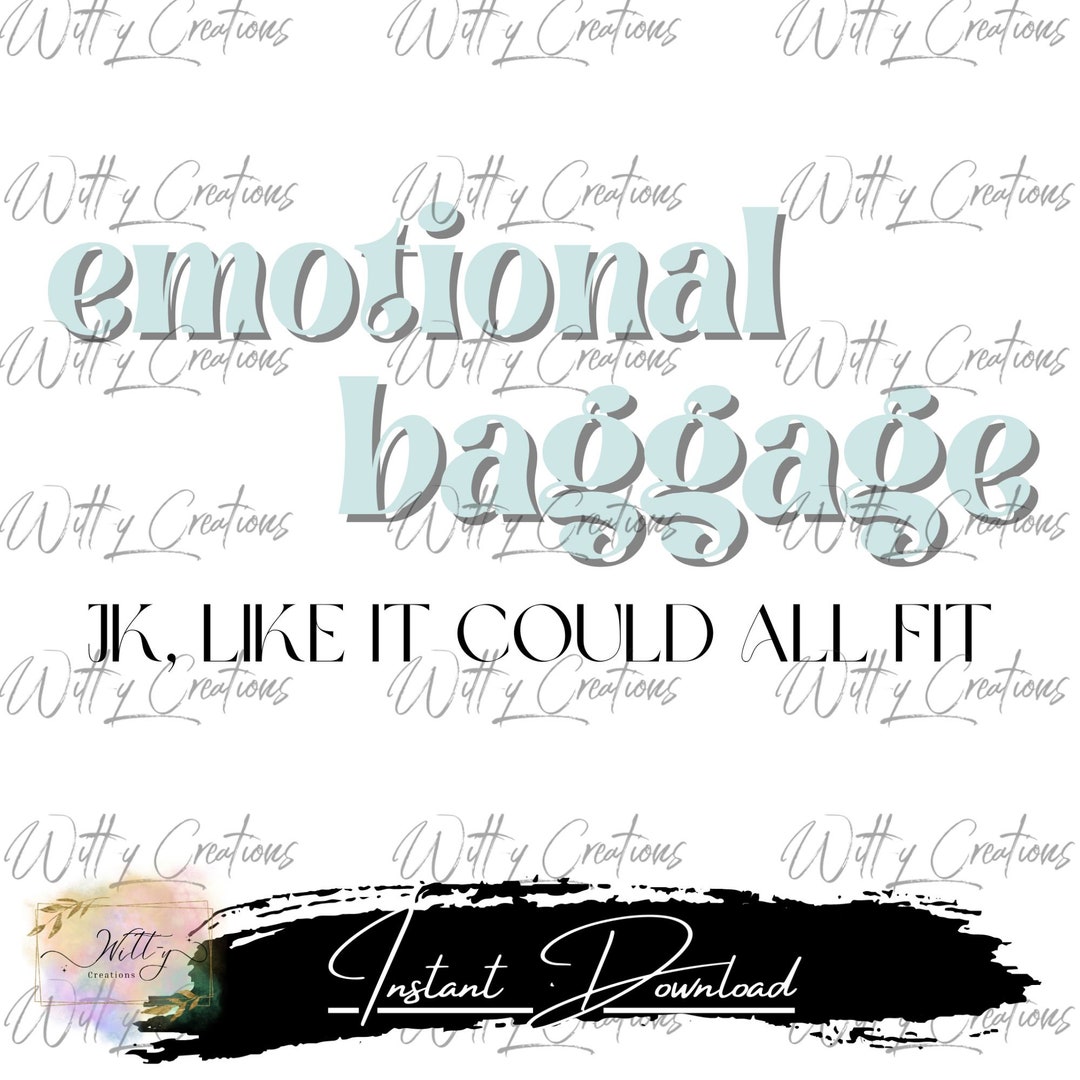 Emotional Baggage PNG Digital Download for Self-reflection and Healing ...