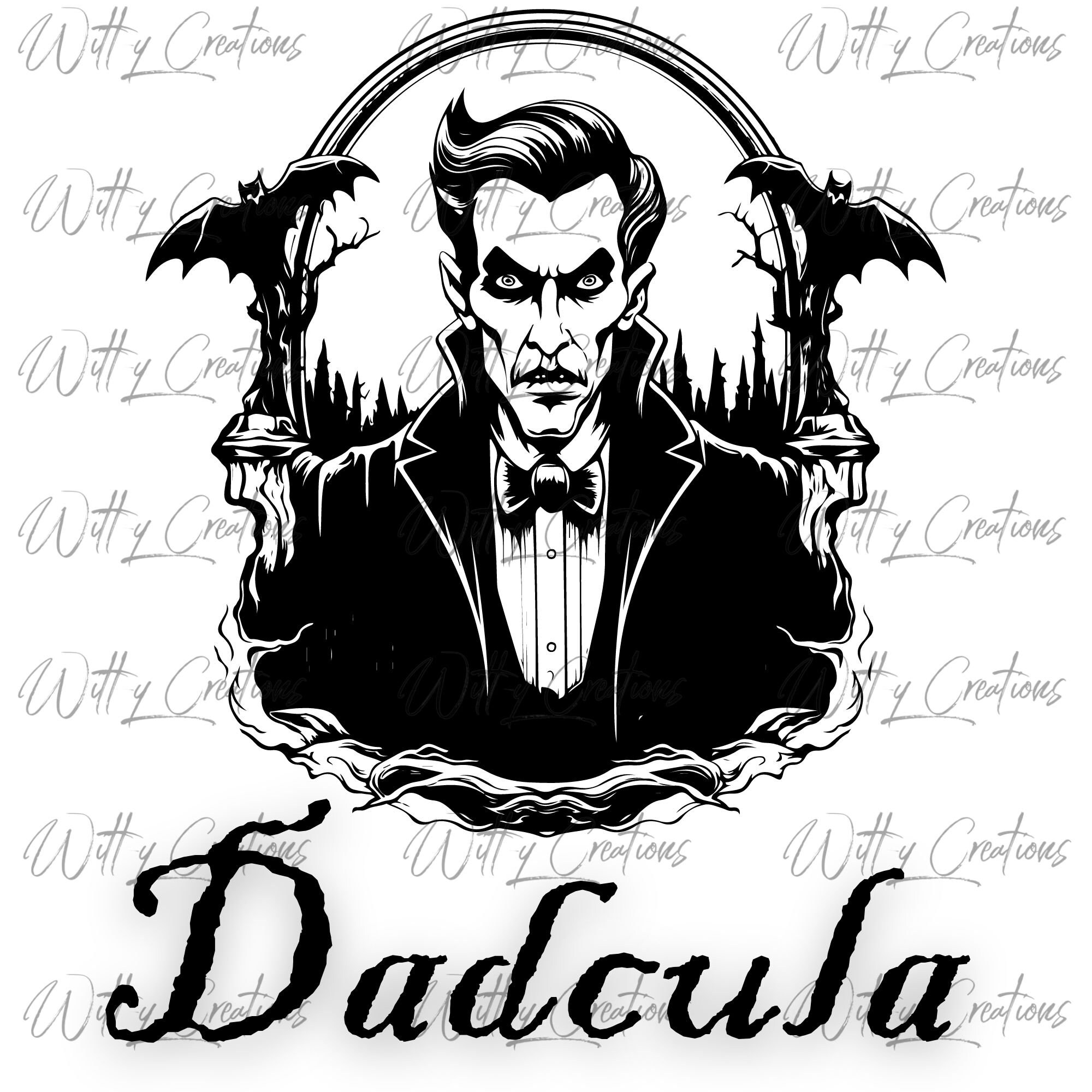 Dadcula PNG Digital Download - Vampire Dad Funny Clipart - Halloween ...