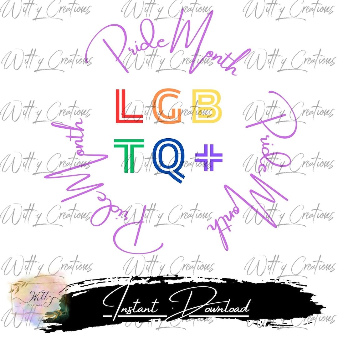Rainbow Pride Month Digital Art - LGBTQ+ PNG Download - Love is Love ...
