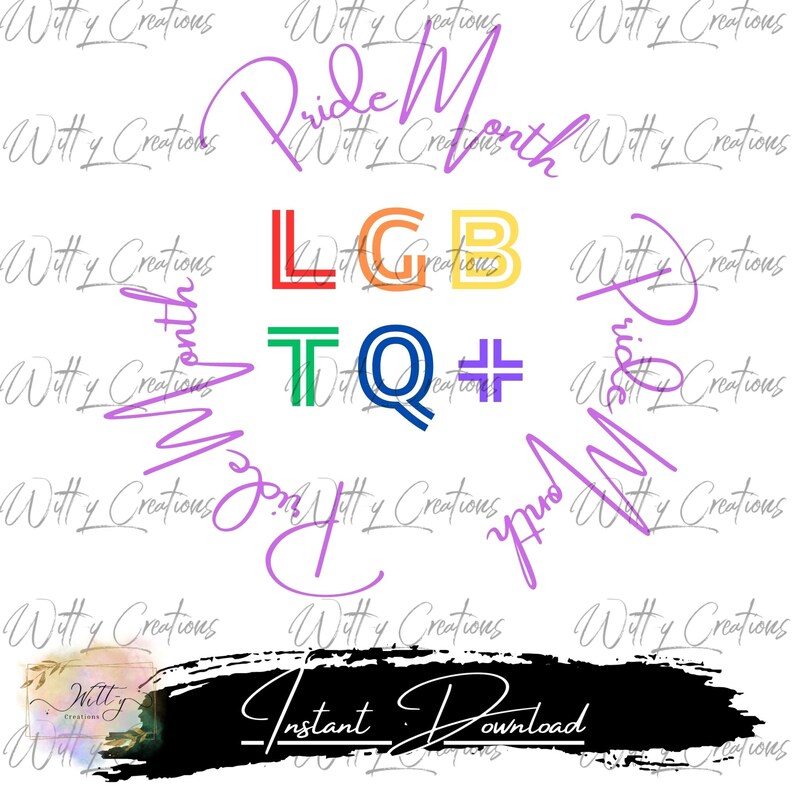Rainbow Pride Month Digital Art - LGBTQ+ PNG Download - Love is Love ...