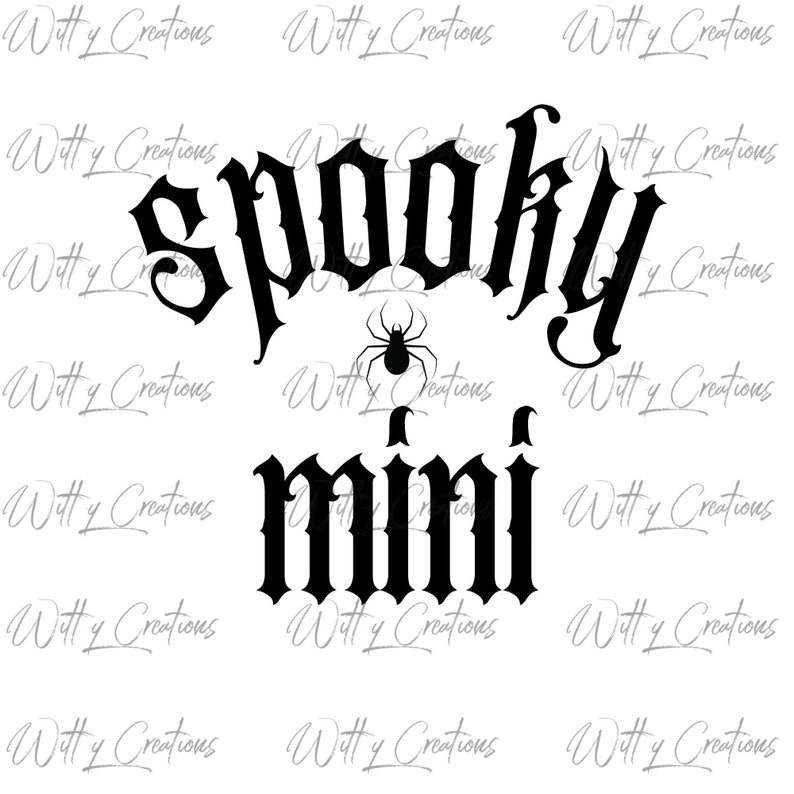 Creepy Spider Spooky Mama & Mini Digital PNG Download - Halloween ...