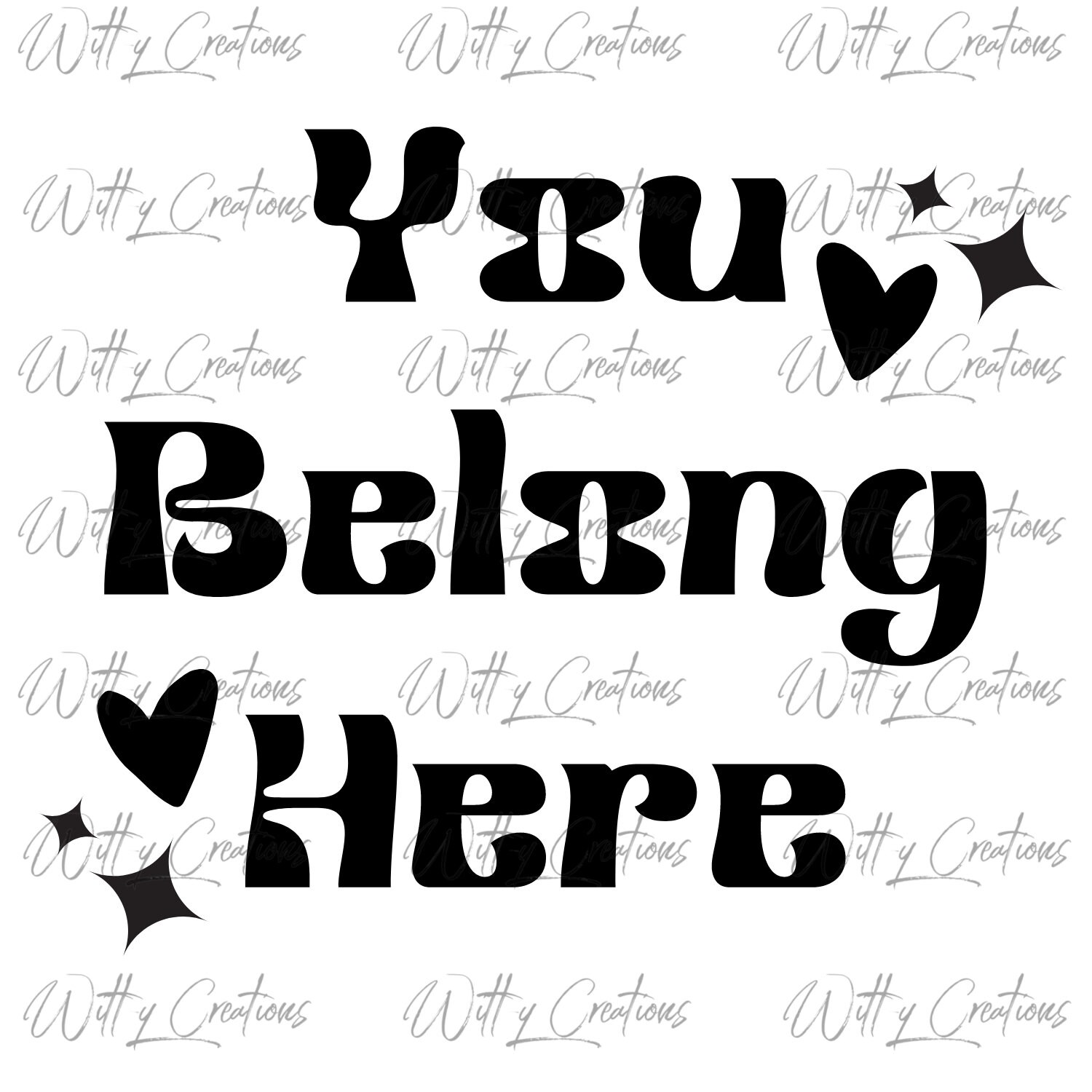 You Belong Here PNG Instant Printable Wall Decor Inclusive - Etsy