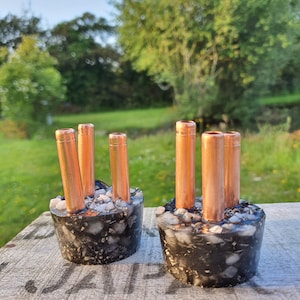 Shungite Cloudbuster 3 Pipes EMF 5g Protection Orgonite Tensor Rings Powerful Chemtrails Orgone ...