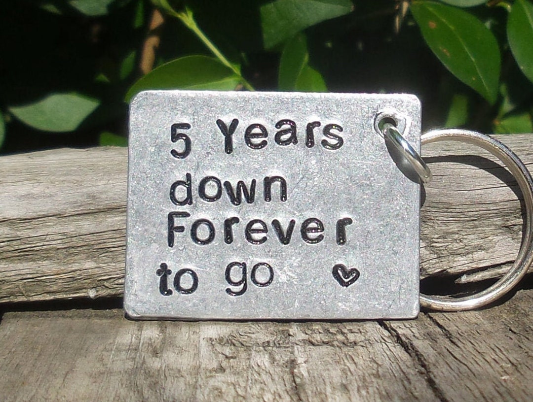 5 YEARS DOWN Forever to Go 5th Wedding Anniversary Gifts for Him Her ...