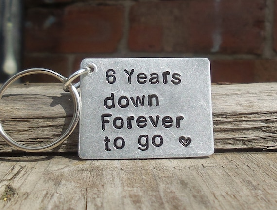 6 YEARS DOWN Forever to Go 6th Wedding Anniversary Gifts for - Etsy UK