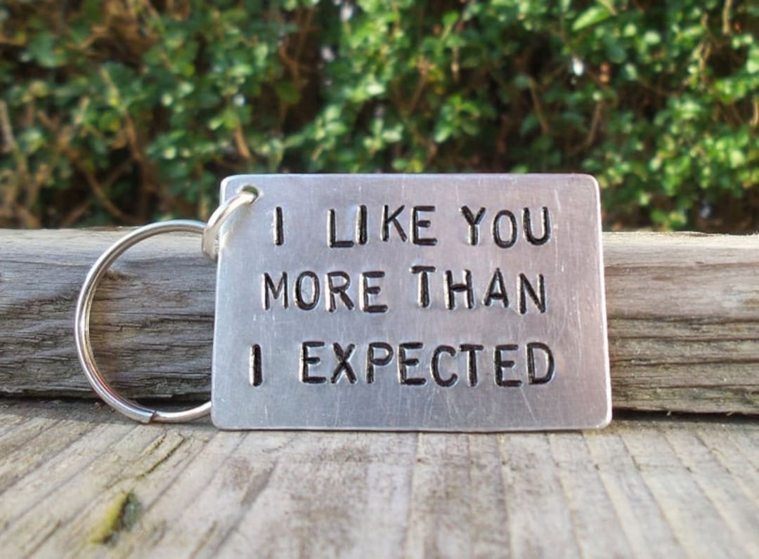 I Like You MORE Than I EXPECTED Keyring Boyfriend Girlfriend - Etsy