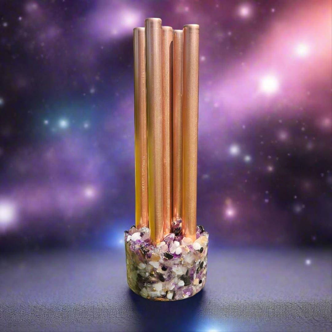 Slimline 5 Pipe Cloudbuster EMF 5g Protection Orgonite Copper Tensor ...