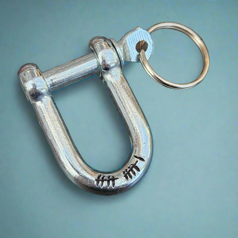 11th Anniversary Gift Steel Tally 11 Years Gift Keychain Hand Stamped ...
