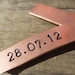 Number 7 Solid COPPER Personalized 7 Year Wedding Anniversary 7th Gifts ...