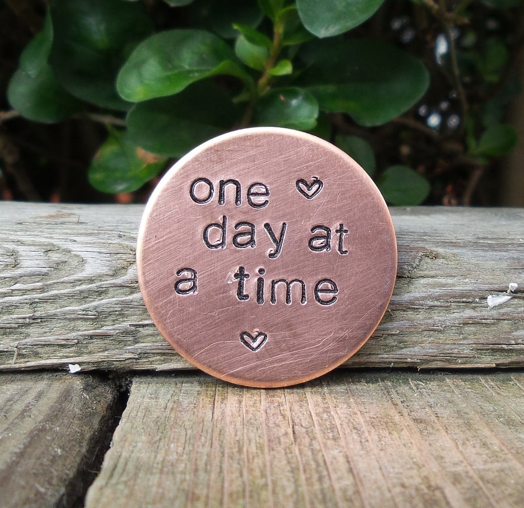 One Day at A Time Gift Positive Thinking Recovery Addiction Mental ...