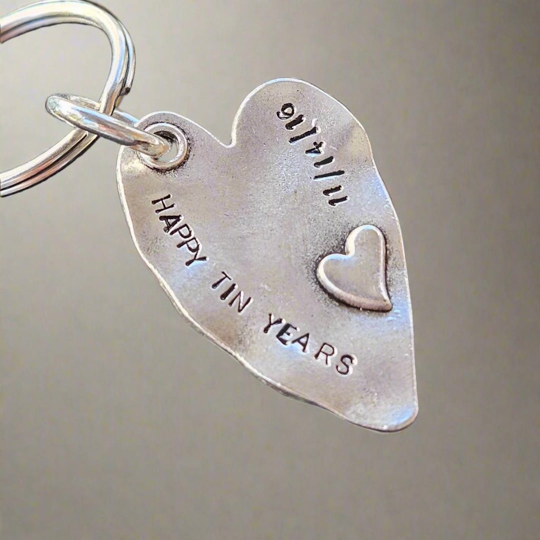 Happy TIN Years 10th Wedding Anniversary Gifts for Him Her Personalised ...