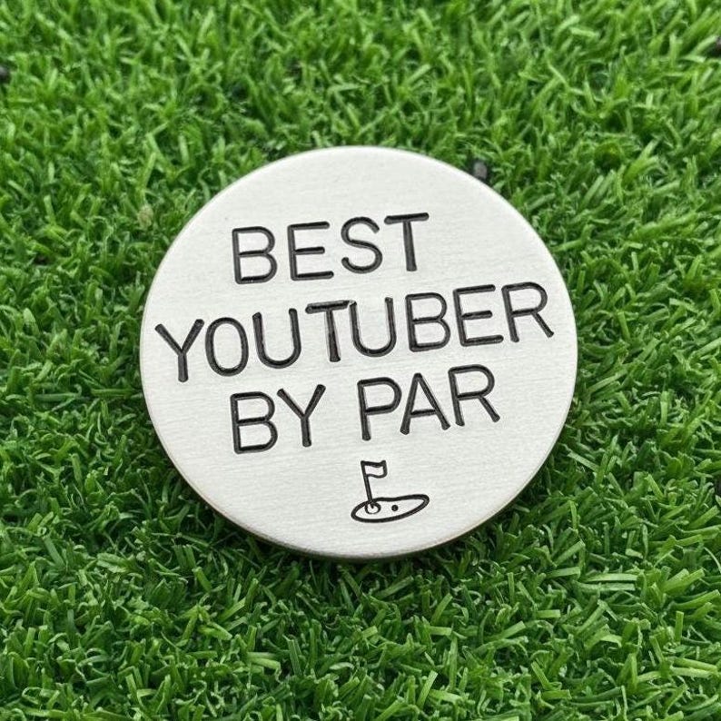 BEST YOUTUBER by Par Metal Golf Ball Marker Birthday Gifts Golfing ...