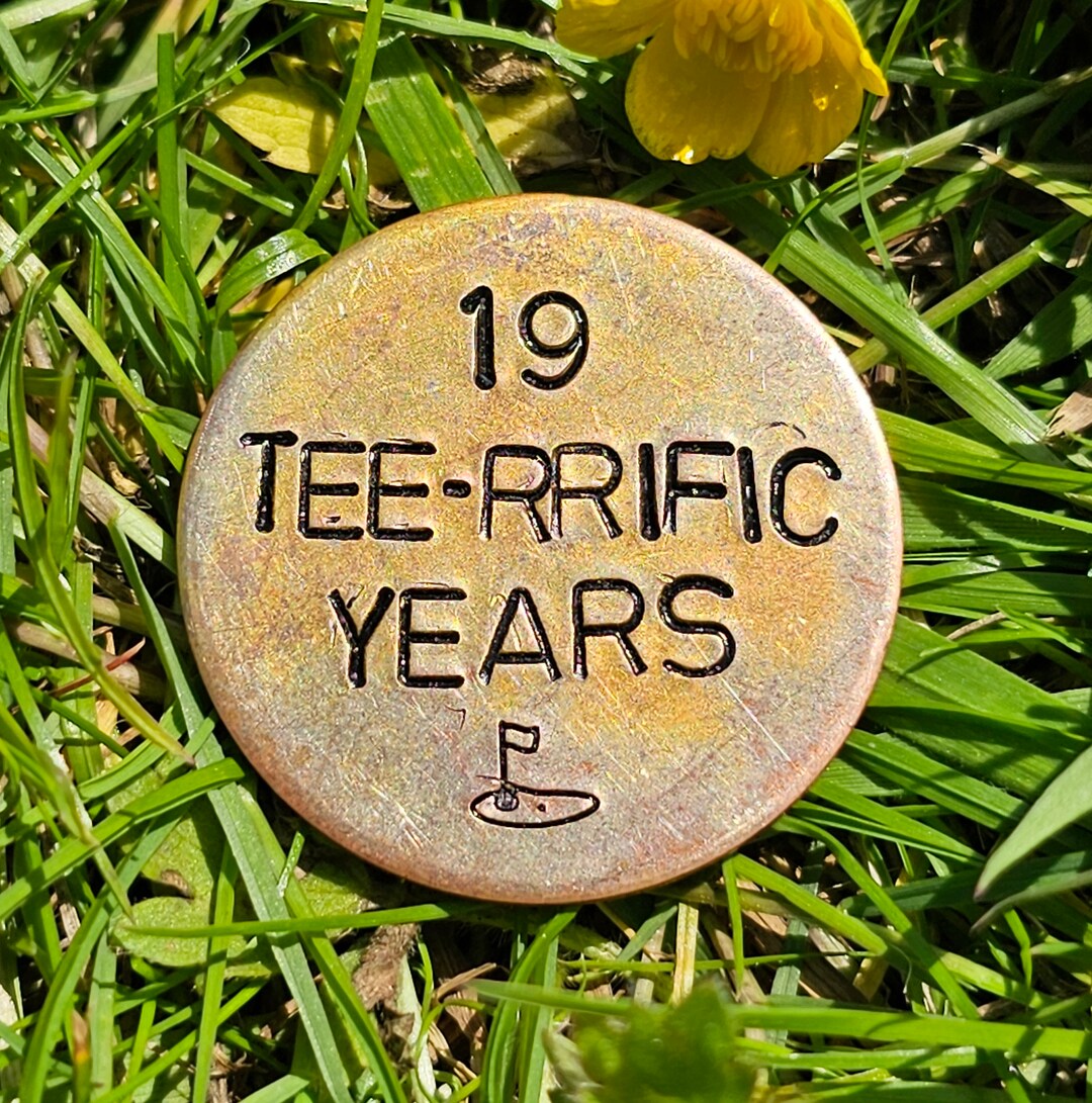 19 Tee-rrific YEARS 19th Wedding Anniversary Golf Ball Marker Gifts ...
