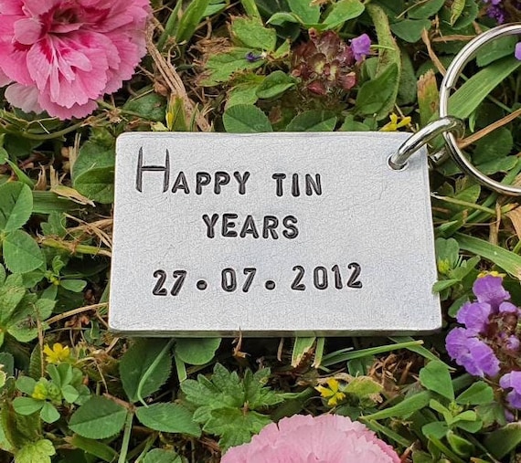 HAPPY TIN YEARS Unique 10th Year Wedding Anniversary 10 Gifts - Etsy ...