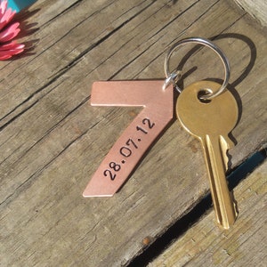 Number 7 Solid COPPER Personalized 7 Year Wedding Anniversary 7th Gifts ...