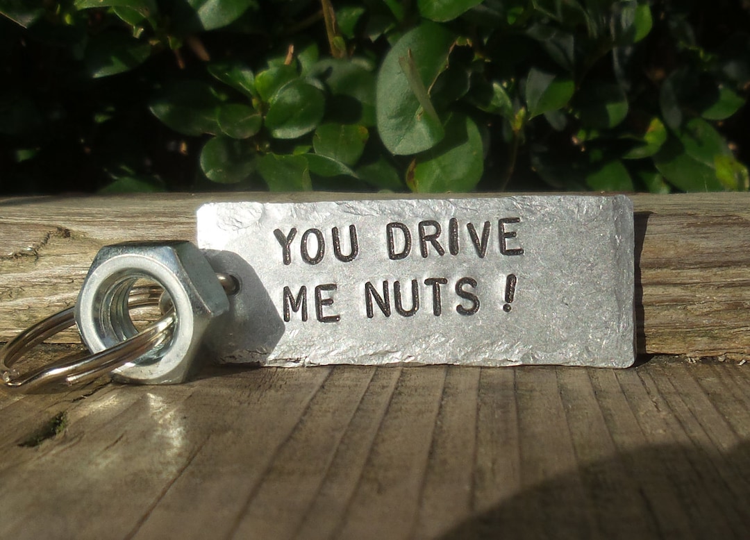 You Drive Me NUTS Keyring Funny Gifts for Him Her Steel Anniversary ...