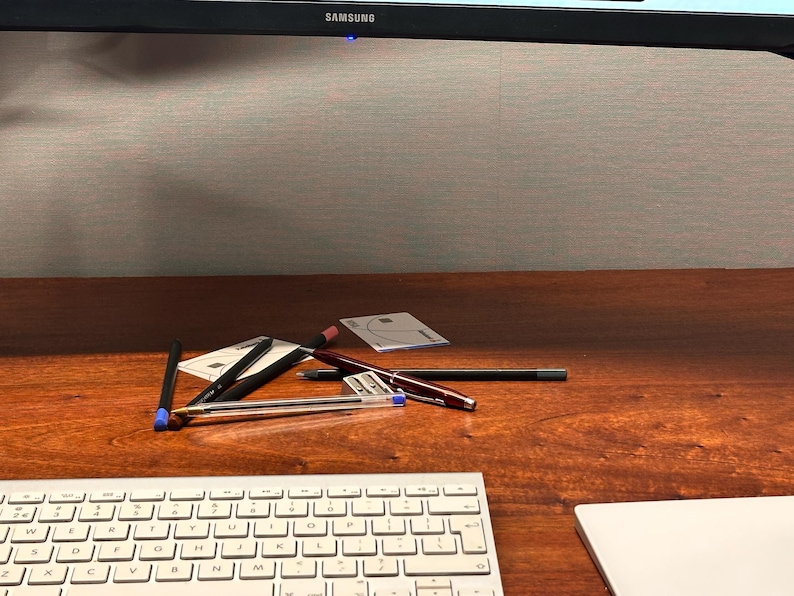 Personalized Oak Desk Organizer | Wooden Pen Holder With Name or Logo ...