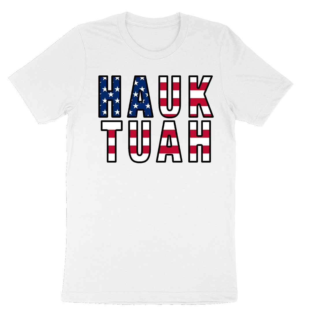 HAWK TUAH Tee 4th of July American Flag - Etsy