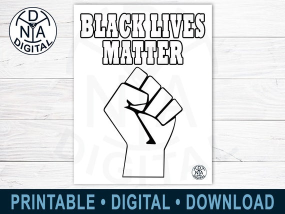 Black Lifes Matter Coloring Pages